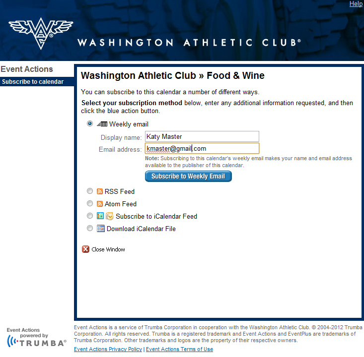 Trumba - Online Event Registration