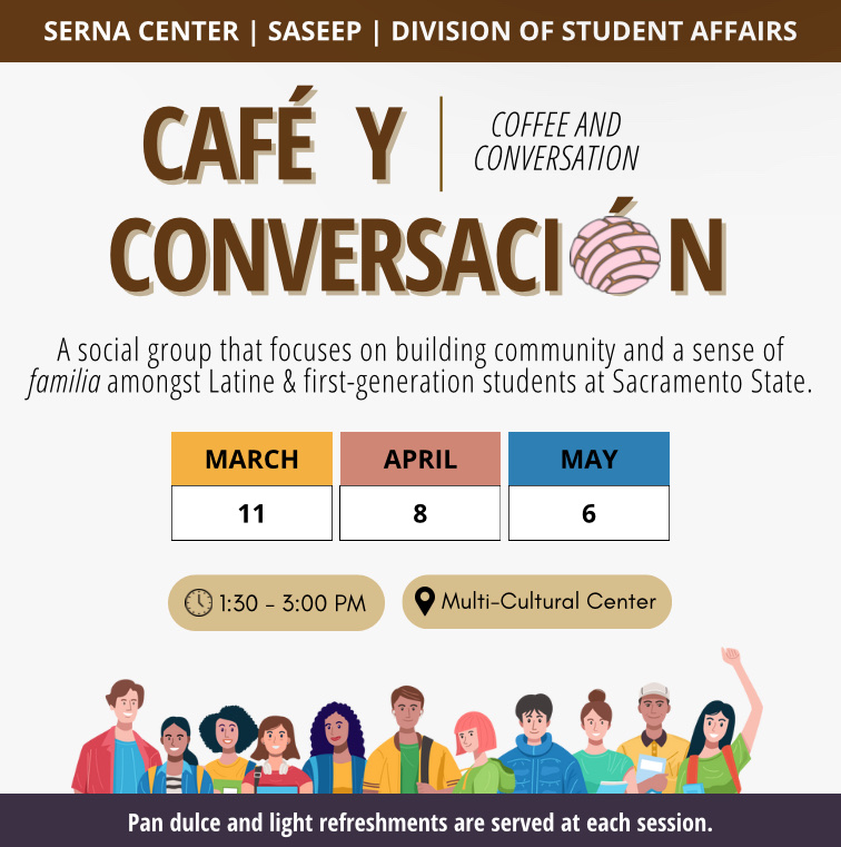 Café y Conversación, Tuesday, April 8, 2025, 1:30 - 3pm