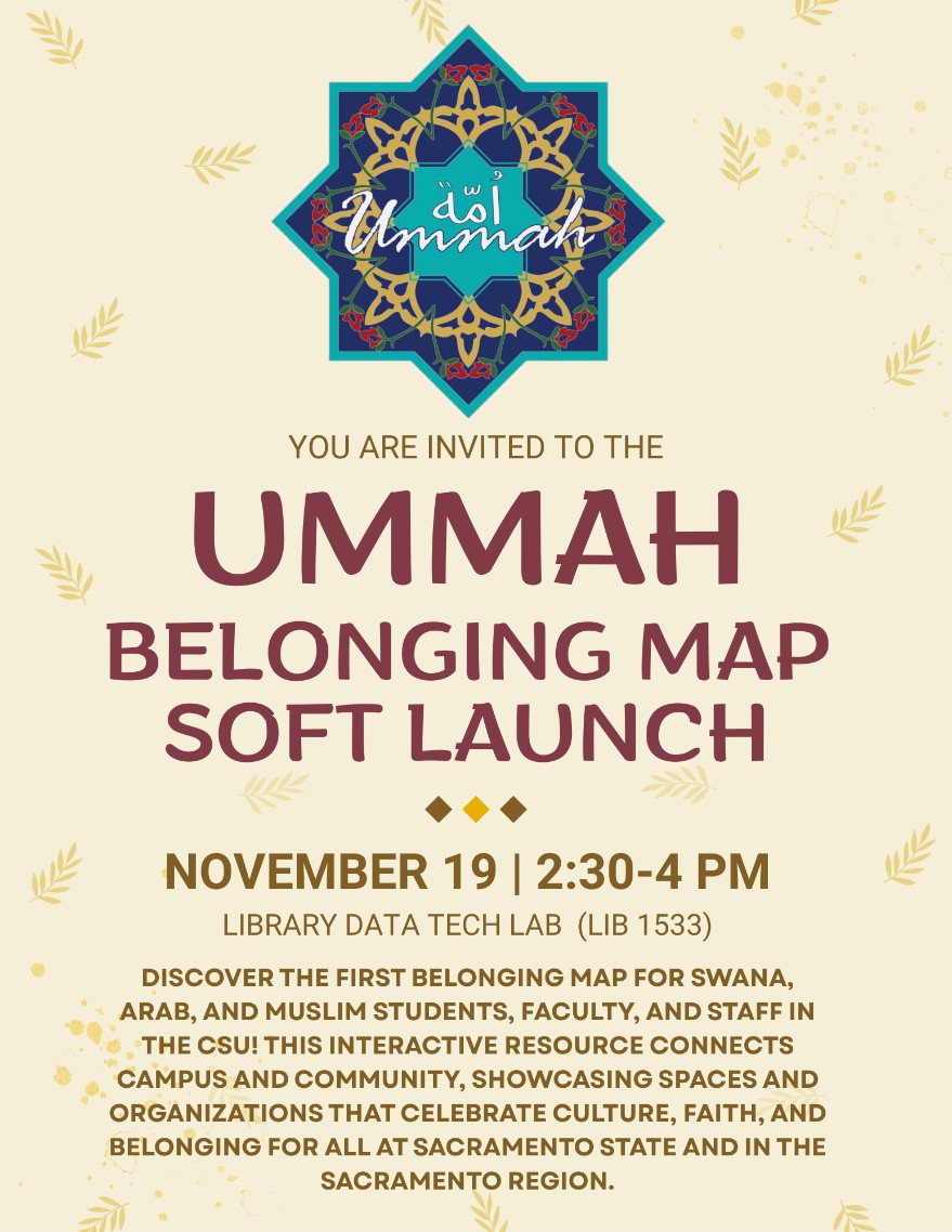 Ummah Belonging Map Soft Launch, Wednesday, November 19, 2025, 2:30 - 4pm