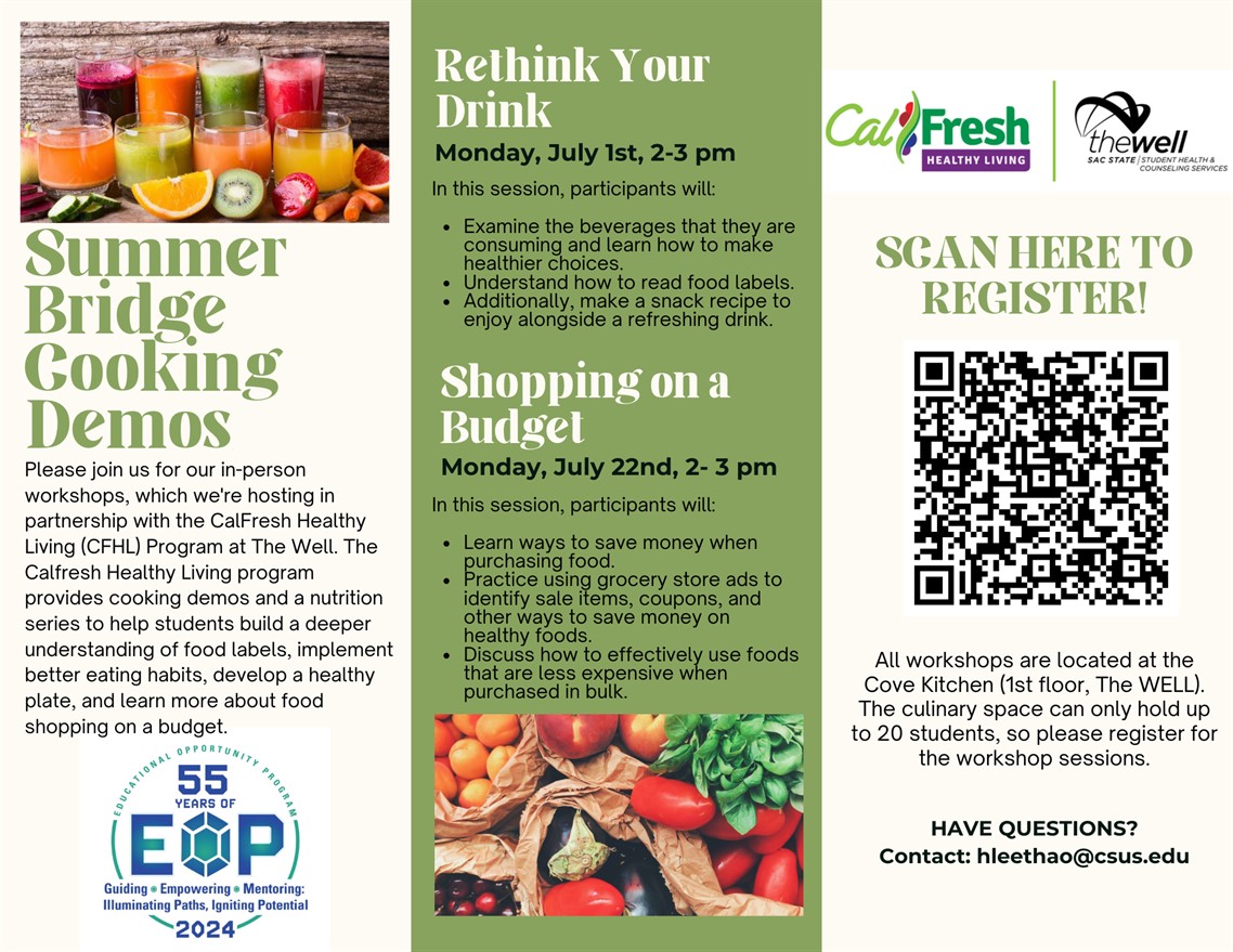 Summer Bridge Cooking Demo: Rethink Your Drink, Monday, July 1, 2024, 2 ...