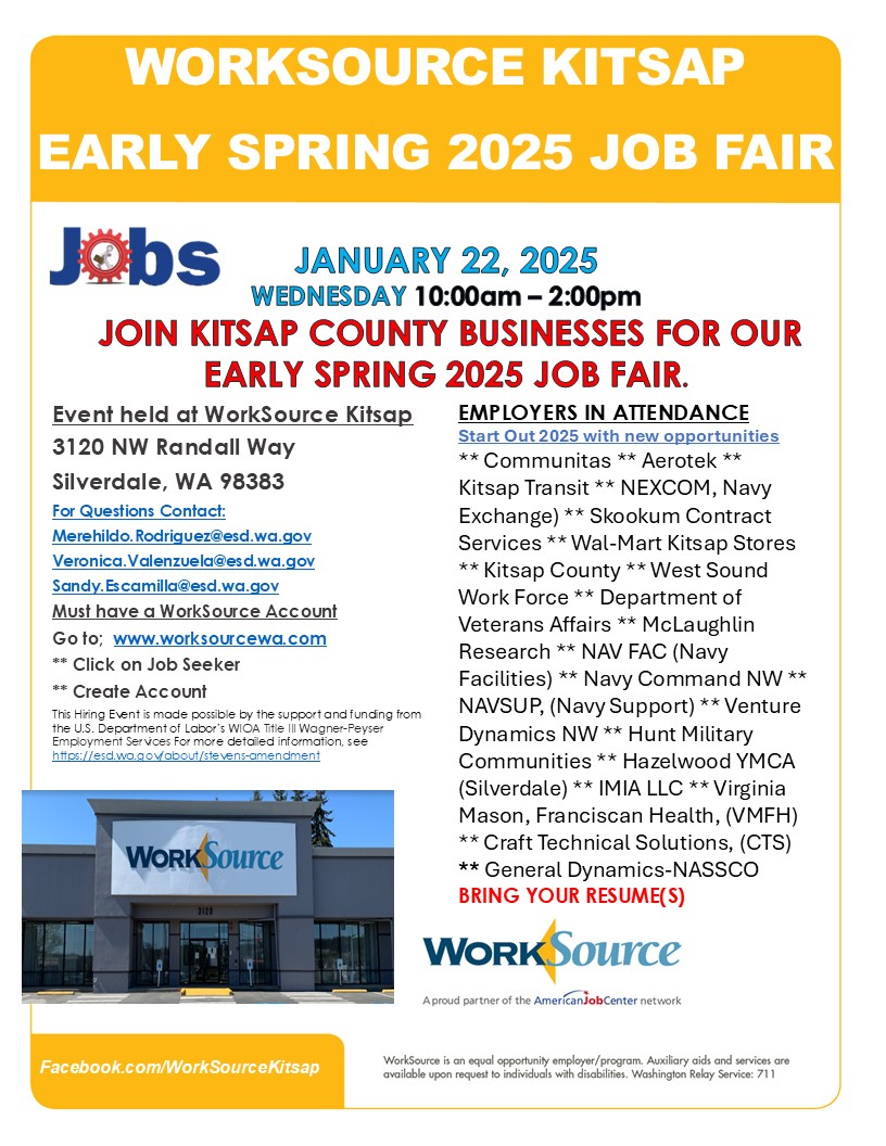 EARLY SPRING 2025 JOB FAIR - WorkSource Seattle-King County