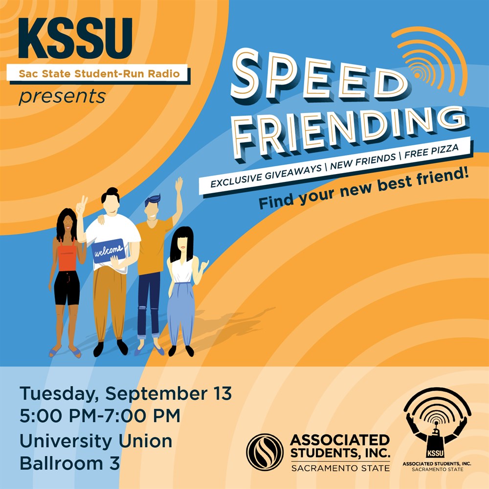 KSSU Radio Presents Speed Friending, Tuesday, September 13, 2022, 5 - 7pm