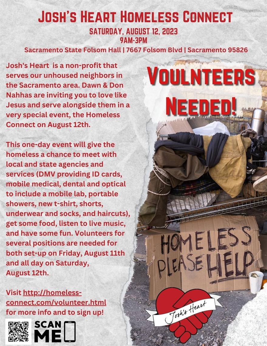 Josh’s Heart Homeless Connect, Saturday, August 12, 2023, 9am - 3pm