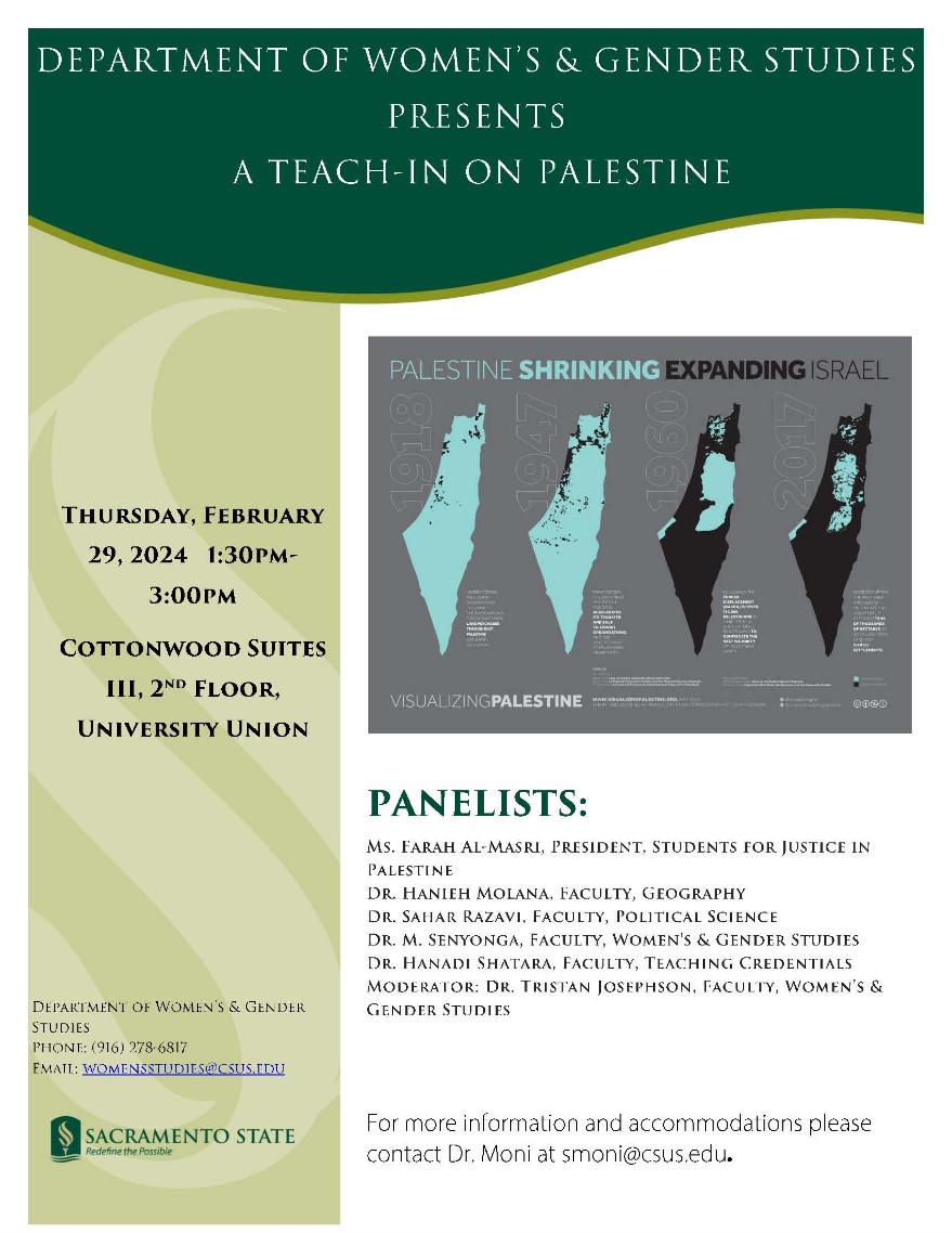 Teach-In on Palestine, Feb. 29, at 1.30 P.M., Thursday, February 29 ...