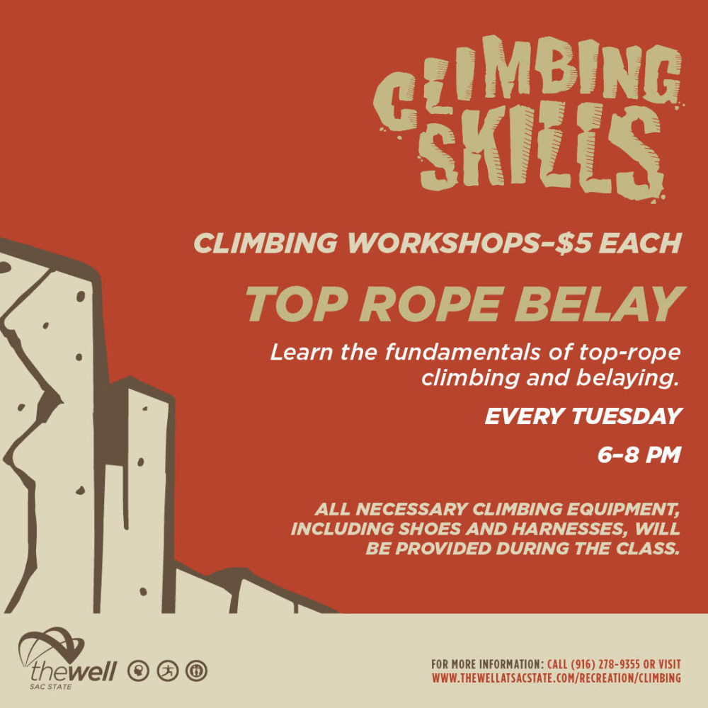 Climbing Skills: Top Rope Belay Clinic, Tuesday, March 5, 2024, 6 - 8pm