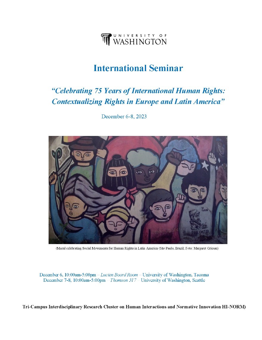 Celebrating 75 Years of International Human Rights: Contextualizing ...