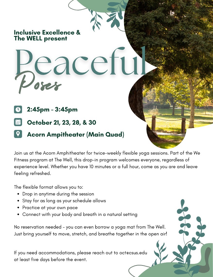 Peaceful poses: Drop-in yoga at Acorn Amphitheater, Wednesday, October ...