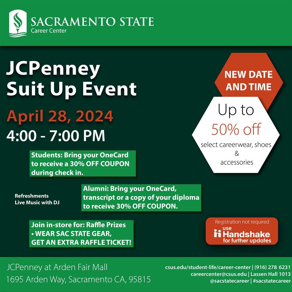 JCPenney Suit Up Event, Sunday, April 28, 2024, 4 - 7pm