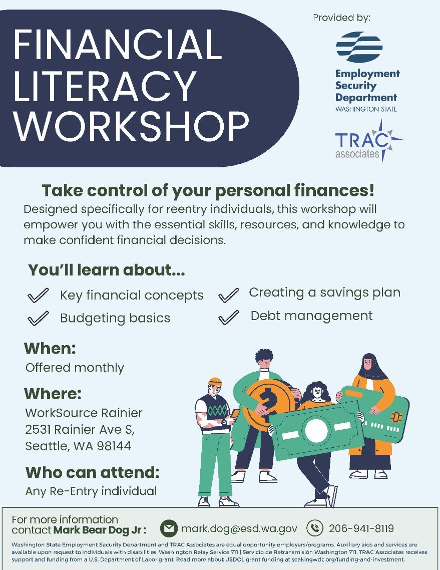 Re-Entry Financial Literacy WorkShop - WorkSource Seattle-King County