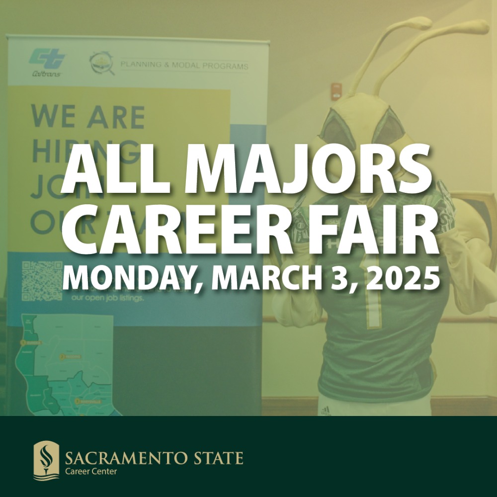 Spring 2025 All Majors Career Fair, Monday, March 3, 2025, 10:30am - 2pm
