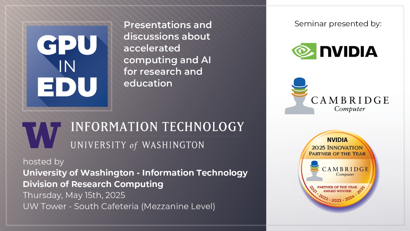 GPU in EDU, Thursday, May 15, 2025, 10 a.m. - 4:30 p.m.