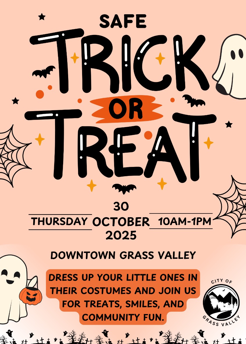Safe Trick or Treat, Thursday, October 30, 2025, 10am - 1pm